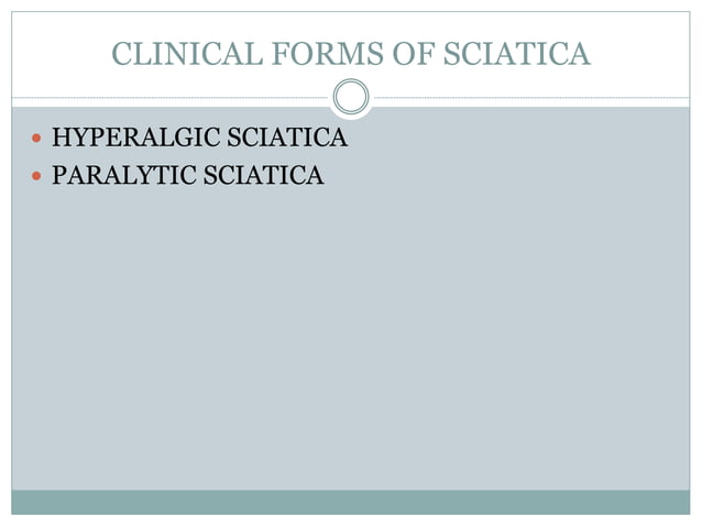 Sciatica | PPTX