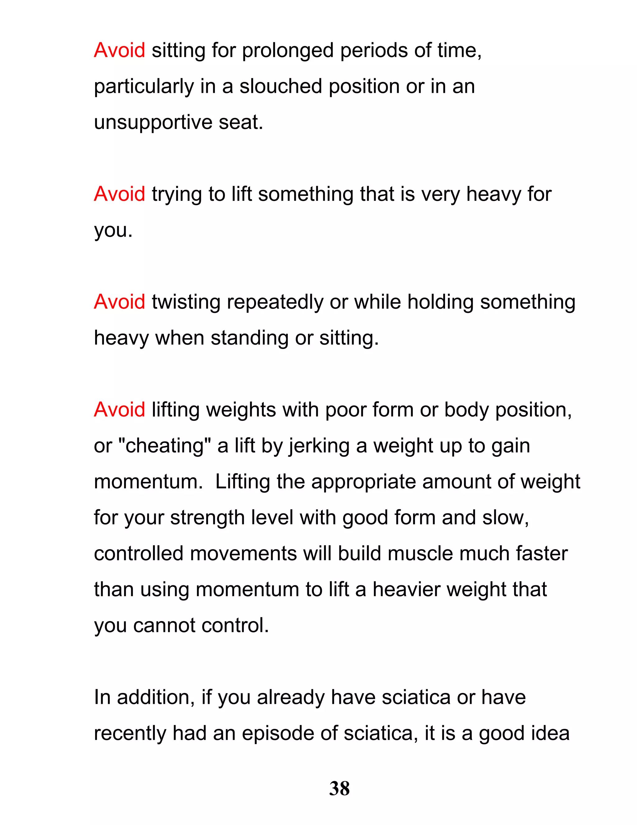 Sciatica Self Care | PDF