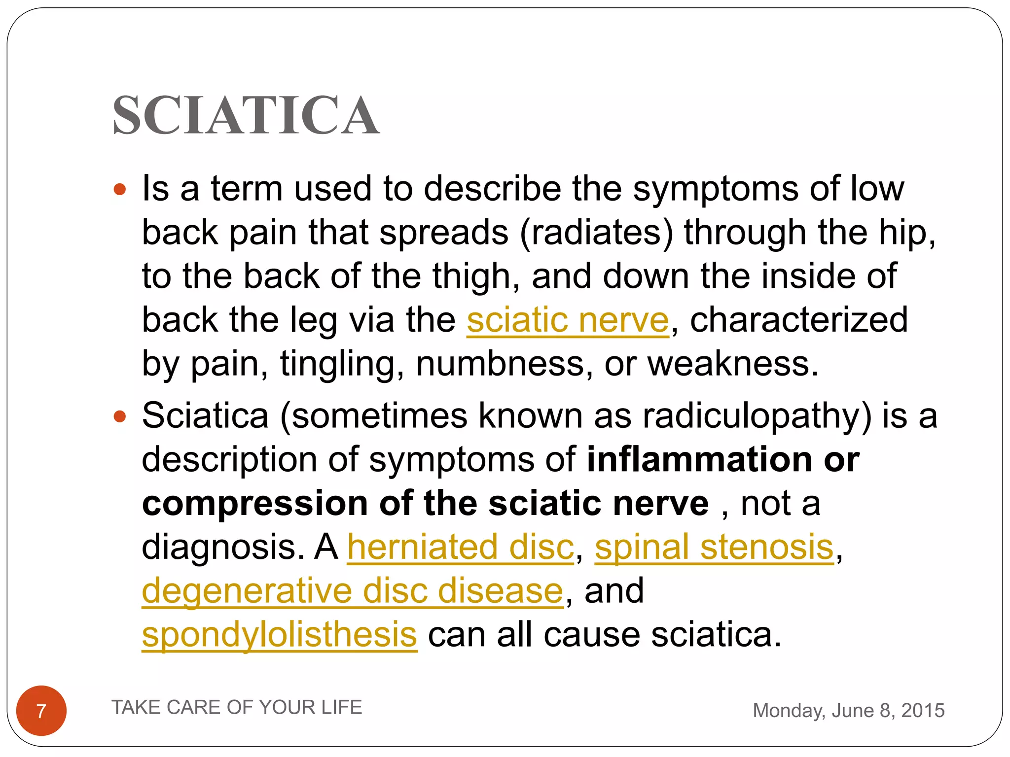 Sciatica | PPTX