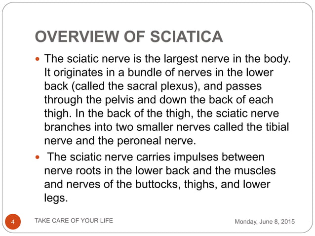 Sciatica | PPTX | Death, Injury, or Military Conflict | Sensitive Topics