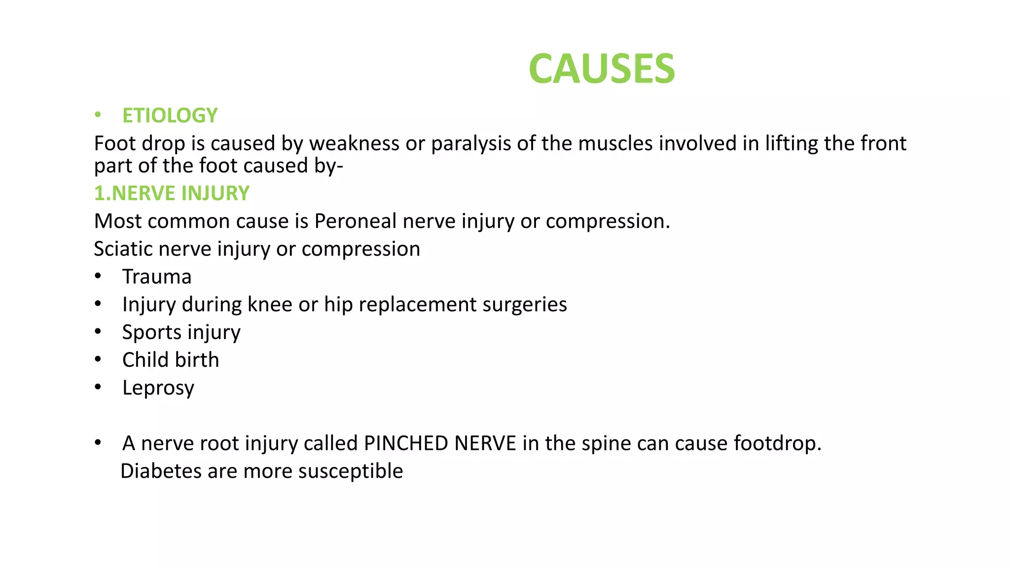 ANATOMY OF SCIATIC NERVE AND FOOT DROP | PPTX