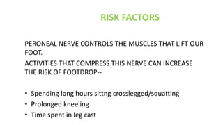 ANATOMY OF SCIATIC NERVE AND FOOT DROP | PPTX