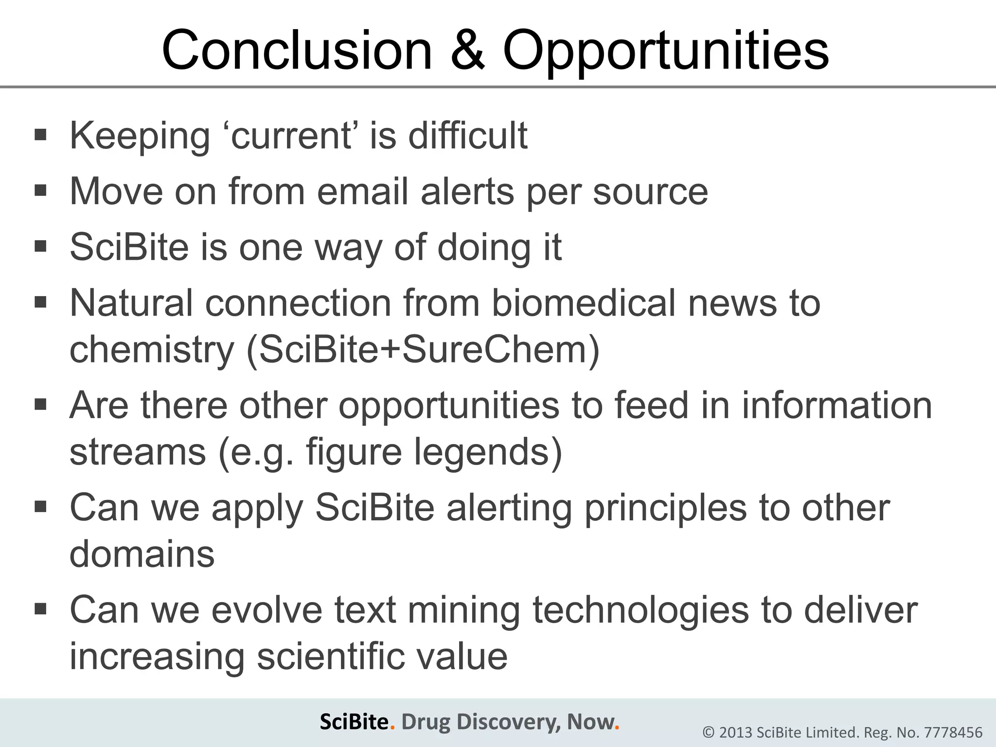 SciBite overview July 2013 | PPT