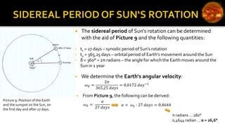 Calculating the Velocity of the Apparent Movement of Sunspots # ...