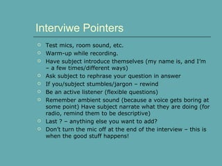 SciComm interview tips | PPT