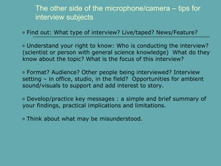 SciComm interview tips | PPT