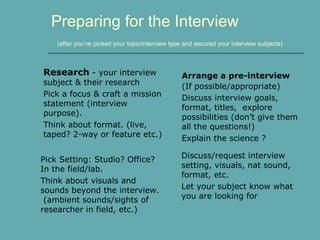 SciComm interview tips | PPT