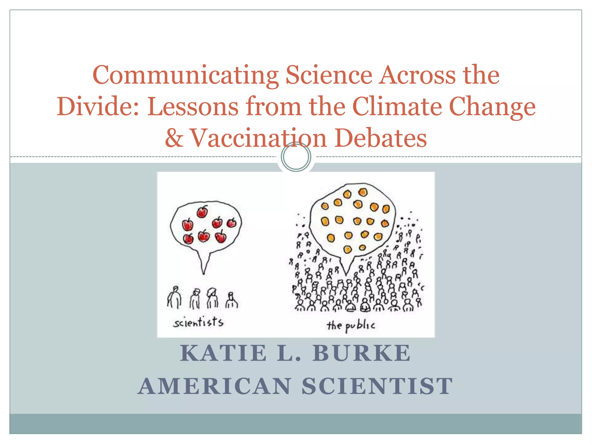 Communicating Science Across the Divide: Lessons from the Climate ...