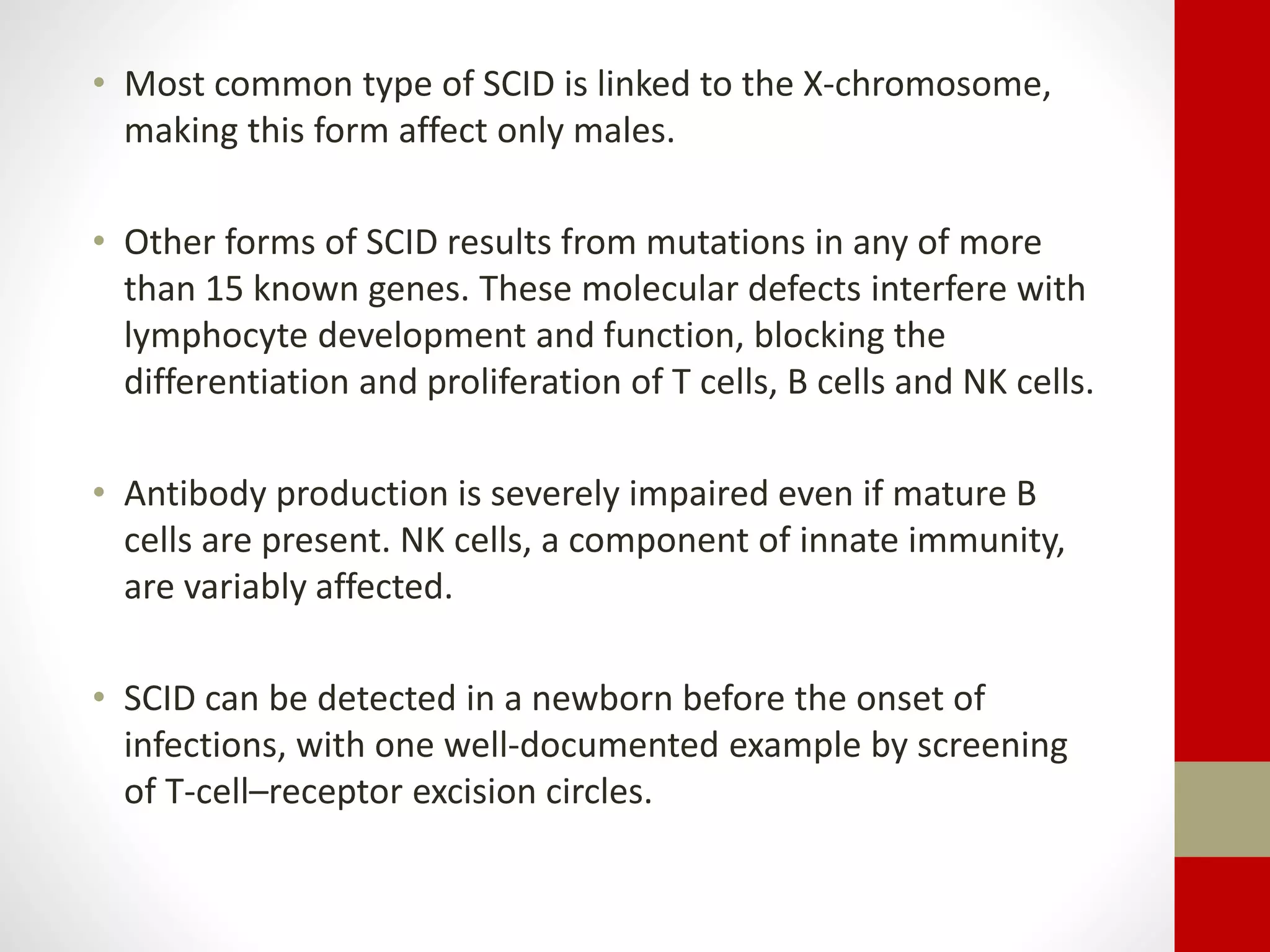 IMMUNODEFICIENCY DISORDERS- Severe combined immunodeficiency (SCID) | PPTX
