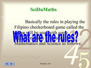 Scidamaths manual finals | PPT