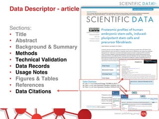 Scientific Data overview of Data Descriptors - WT Data-Literature ...