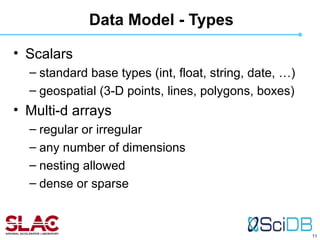 SciDB : Open Source Data Management System for Data-Intensive Scientific Analytics | PPT