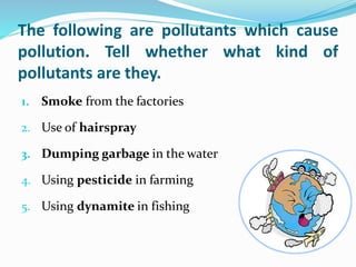 Types of pollutants | PPTX