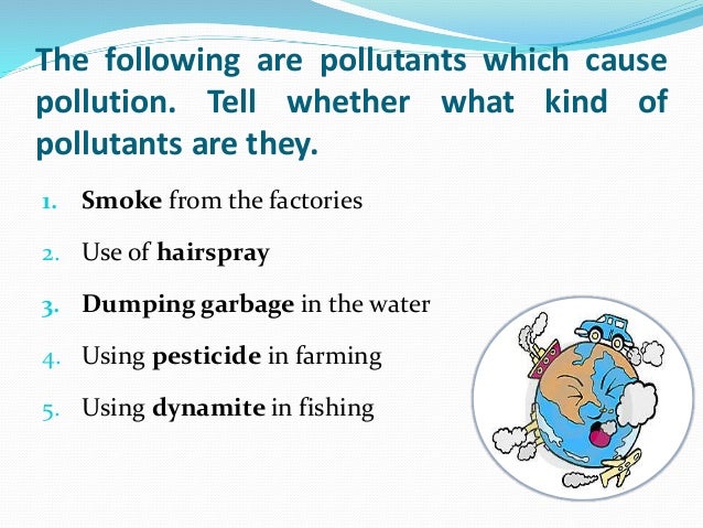 Types of pollutants