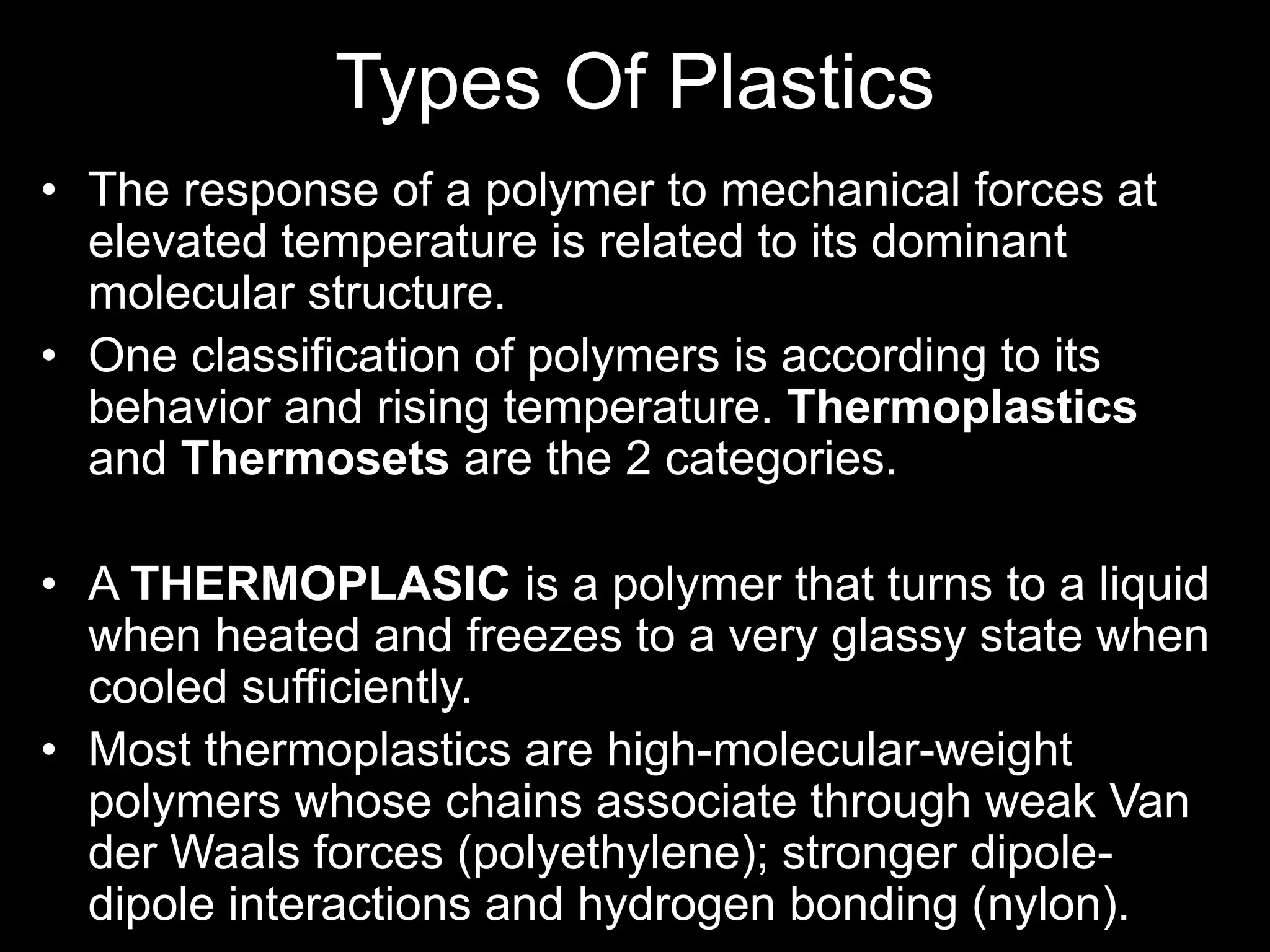 POLYMERS : PLASTICS AND THERMOPLASTICS | PPTX
