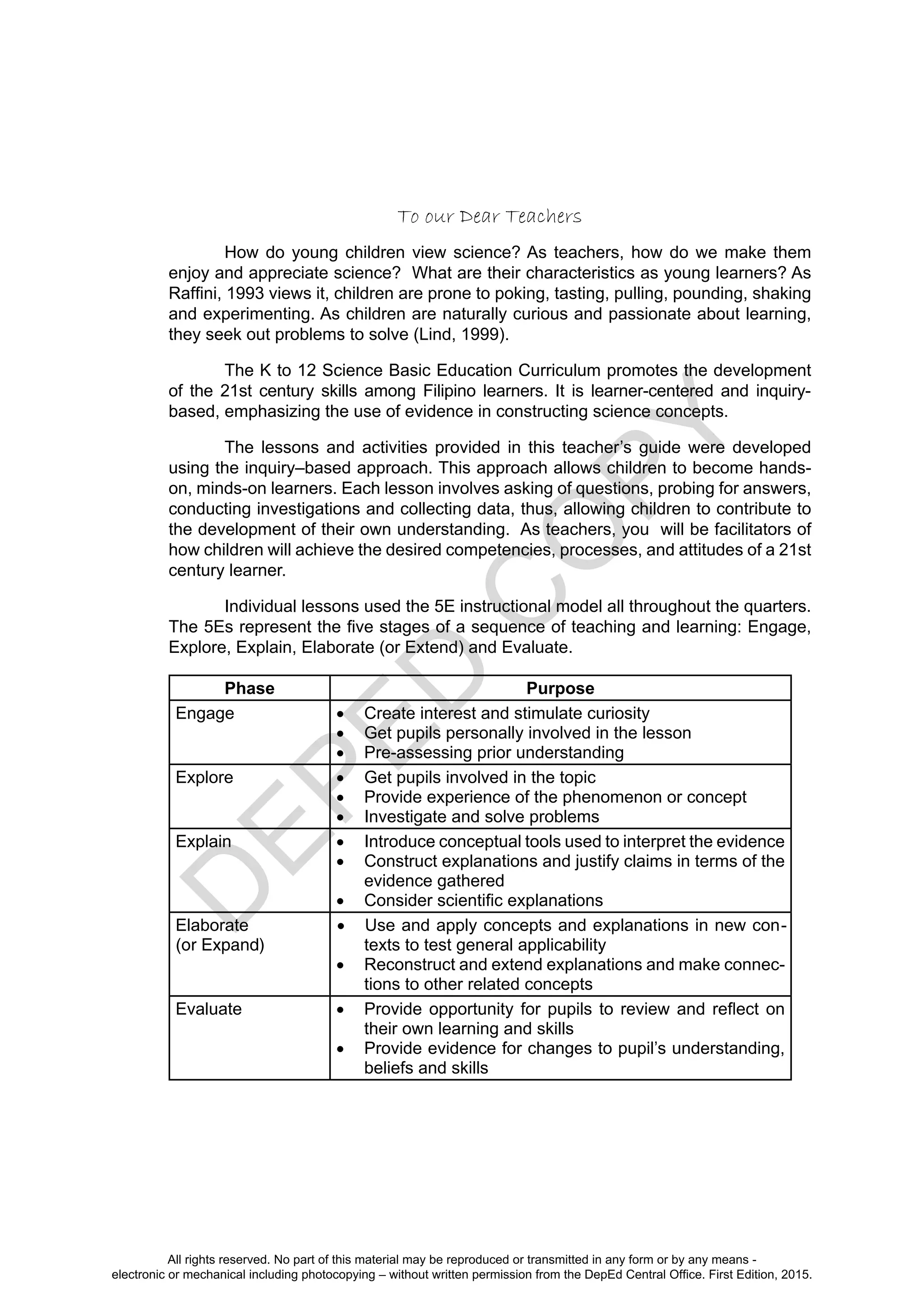 K TO 12 GRADE 4 TEACHER’S GUIDE IN SCIENCE (Q1-Q4) | PDF