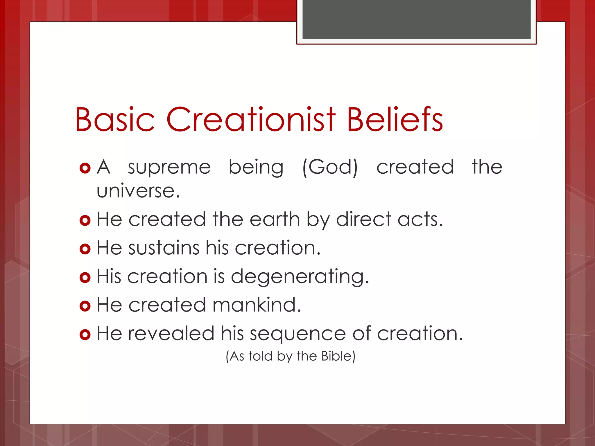 Evolution VS Creation. | PPTX