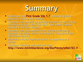 Science 1.7 Seasons | PPT