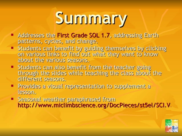 Science 1.7 Seasons