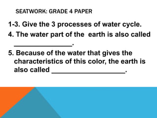 All About Water GRADE 4 (K to 12) | PPTX