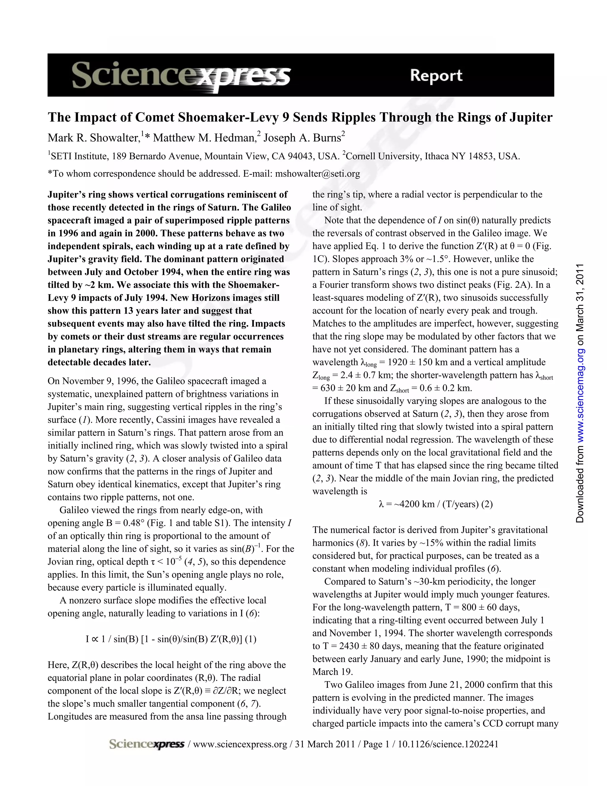 Science 2011-showalter-science.1202241 | PDF