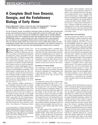 A Complete Skull from Dmanisi, Georgia, and the Evolutionary Biology of ...