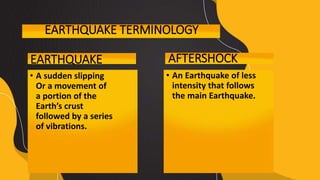 EARTHQUAKE PREPAREDNESS SCIENCE REPORTIng | PPTX