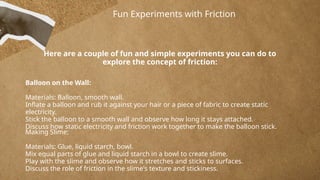 It is the project of science topic friction | PPT
