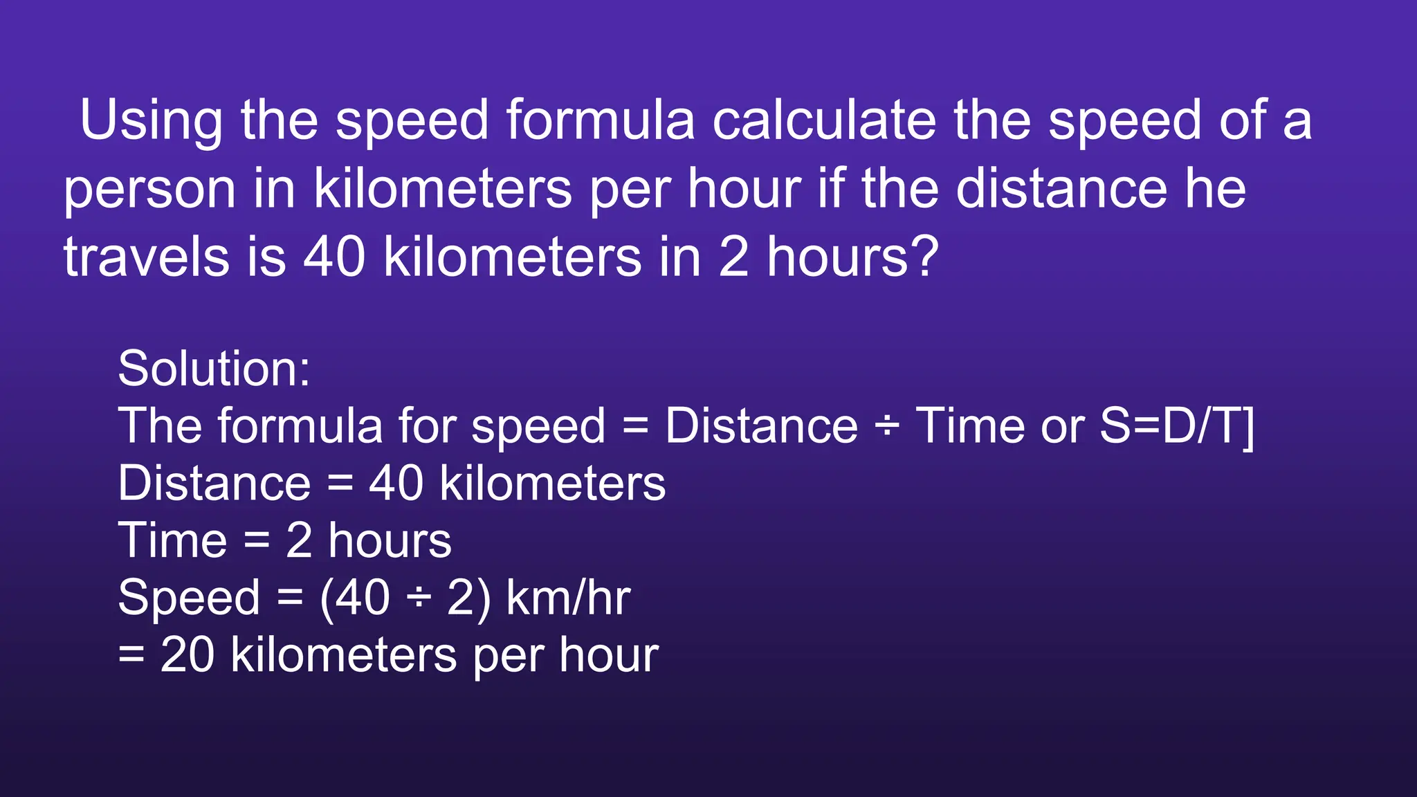 SCIECE FOR GRADE 5 FINDING SPEED DISTANCE AND TIME | PPTX