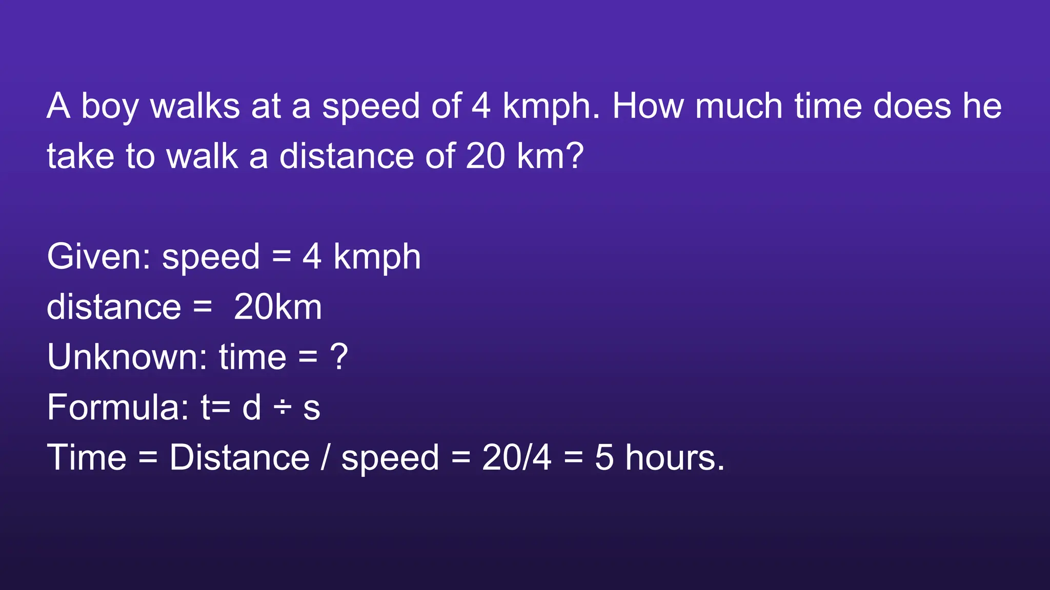 SCIECE FOR GRADE 5 FINDING SPEED DISTANCE AND TIME | PPTX
