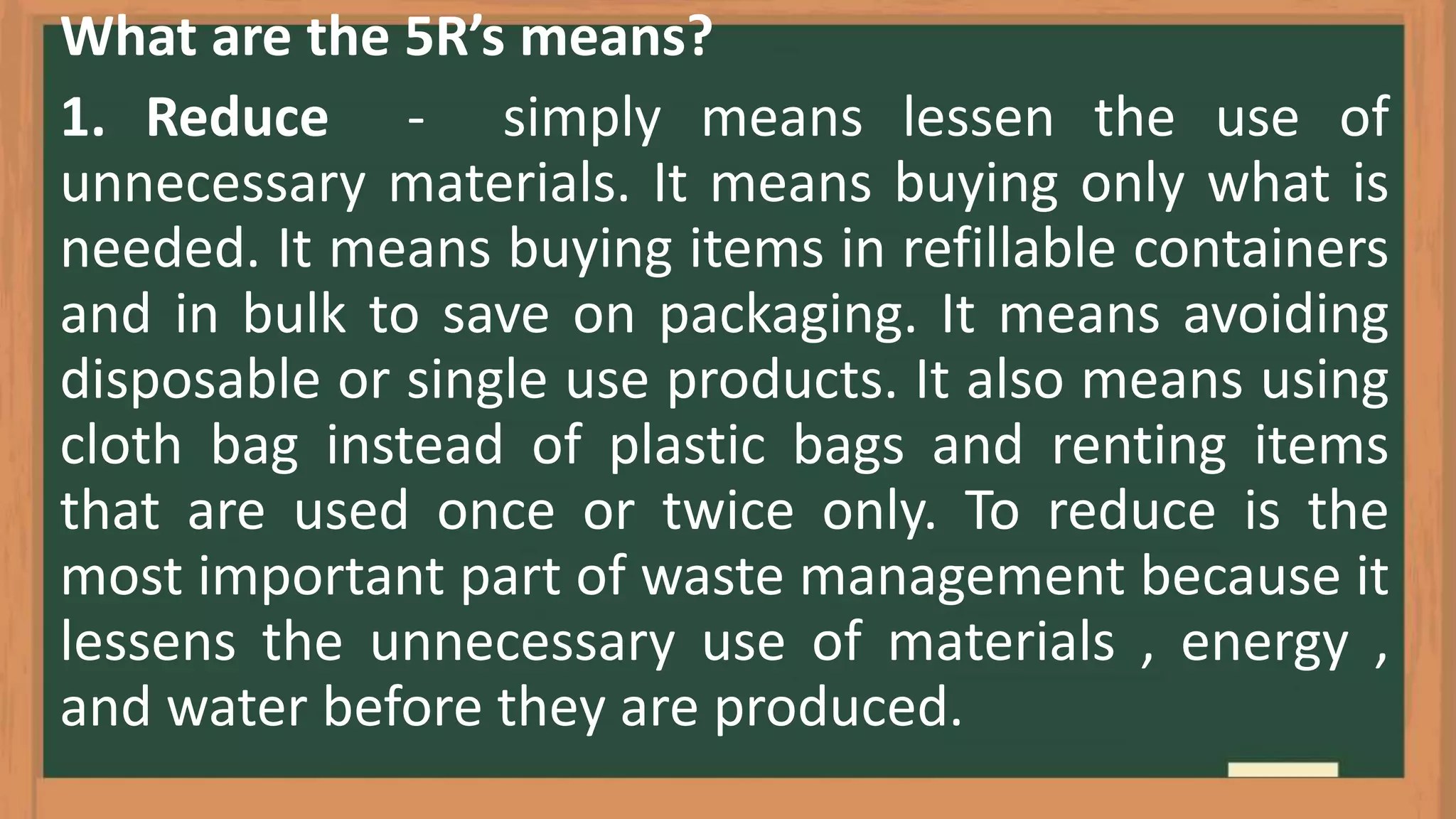 Science-5R's in Waste Management.pptx | Environmental Services Industry ...