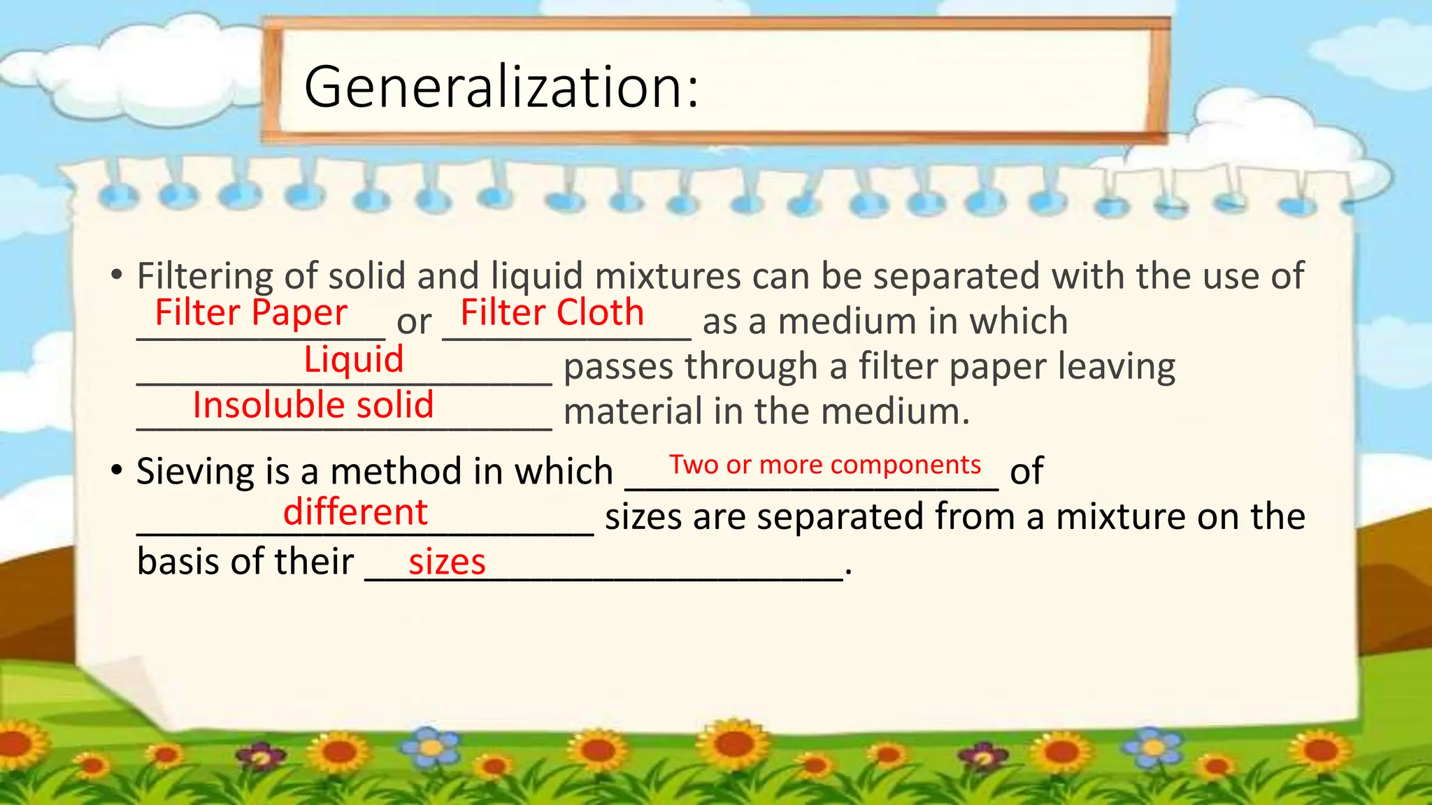 science-six mixtures solid and liquid... | PPTX