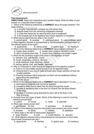 SCIENCE-8-QUARTER-4-MODULE-1. patways of food in digestive systempdf | PDF