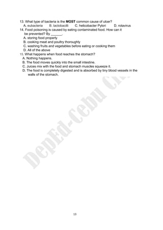 SCIENCE-8-QUARTER-4-MODULE-1. patways of food in digestive systempdf | PDF