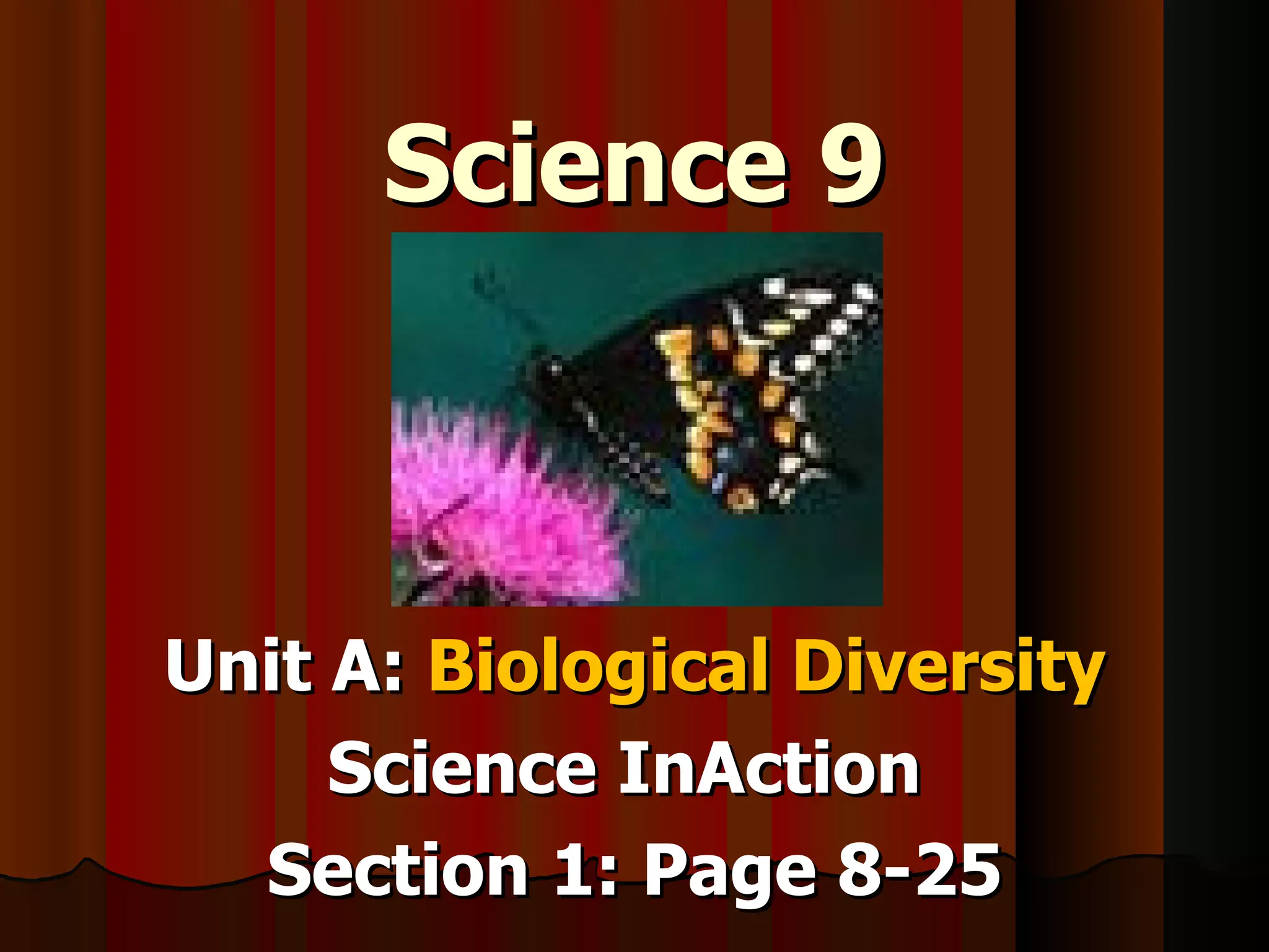 Science 9 Unit A Biological Diversity Section1 Lesson1 | PPT