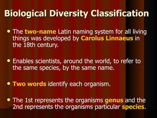 Science 9 Unit A Biological Diversity Section1 Lesson1 | PPT