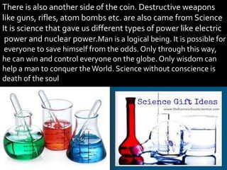 SCIENCE-A CURSE OR A BOON | PPTX