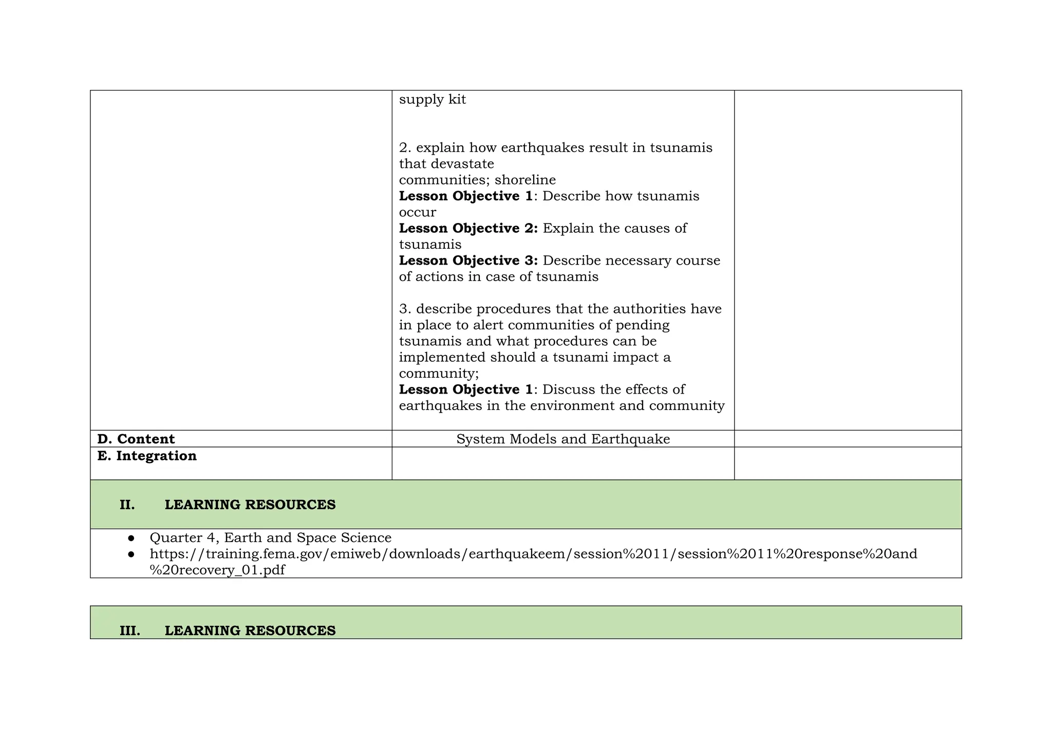 SCIENCE subject exemplar for educ students | DOCX
