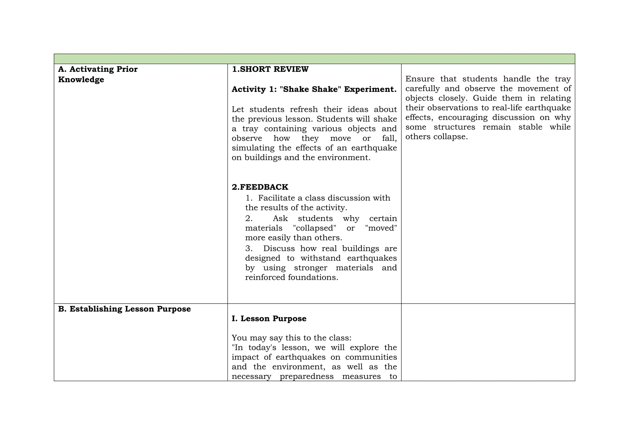 SCIENCE subject exemplar for educ students | DOCX