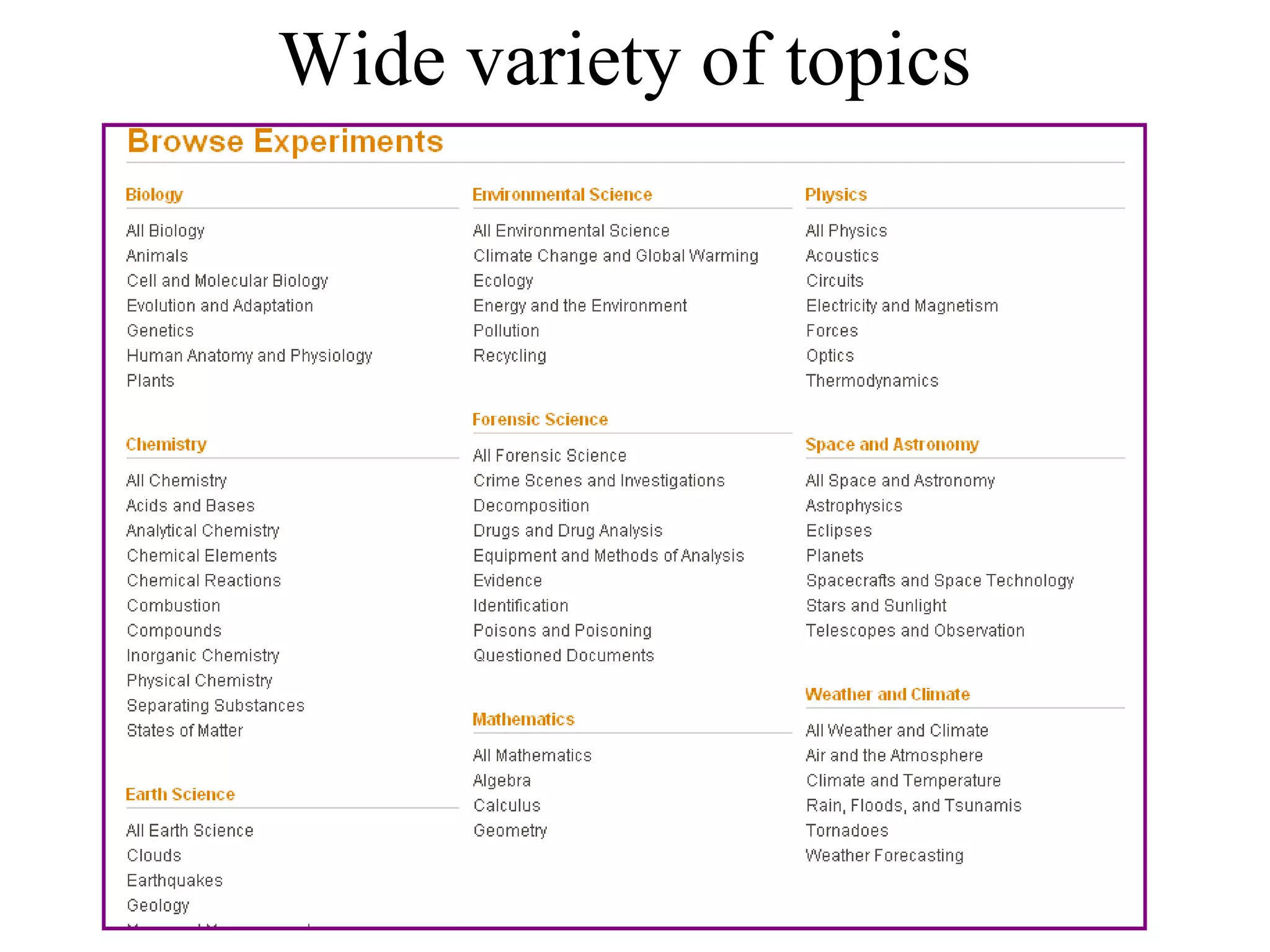 Science Experiment And Science Fair Information | PPT