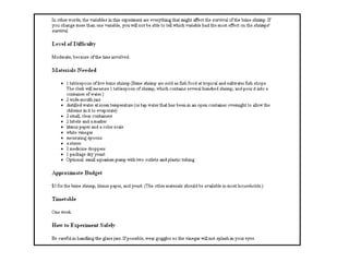 Science Experiment And Science Fair Information | PPT