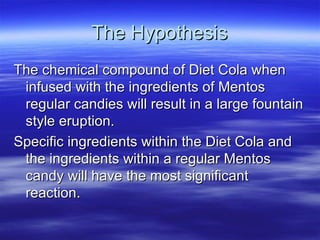 Coke And Mentos Diagram