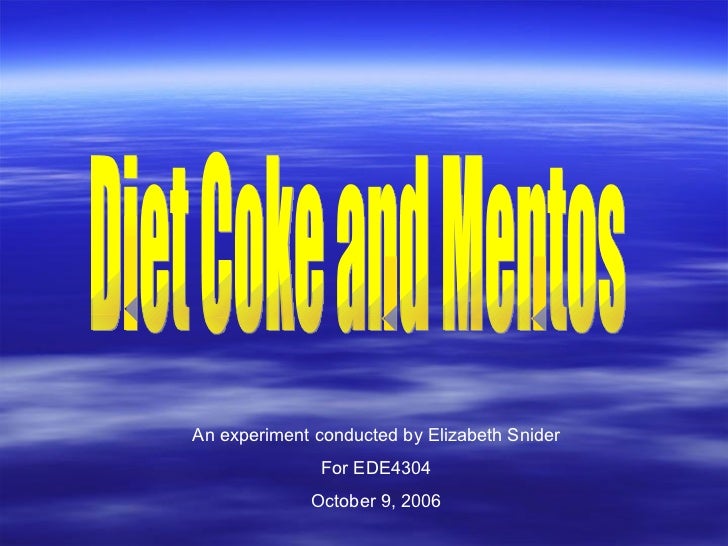 Diet Coke And Mentos Variables