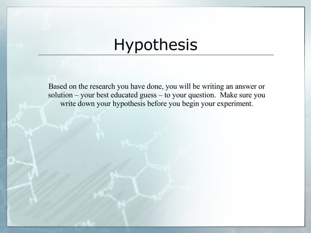 Science Fair Project | PPT