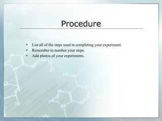 Science Fair Project | PPT