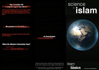 Science in Islam ( pamphlet ) | PDF | Geology | Science