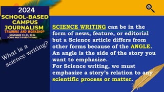 SCIENCE-NEWS WRITING PPT for CAMPUS JOURN | PPTX