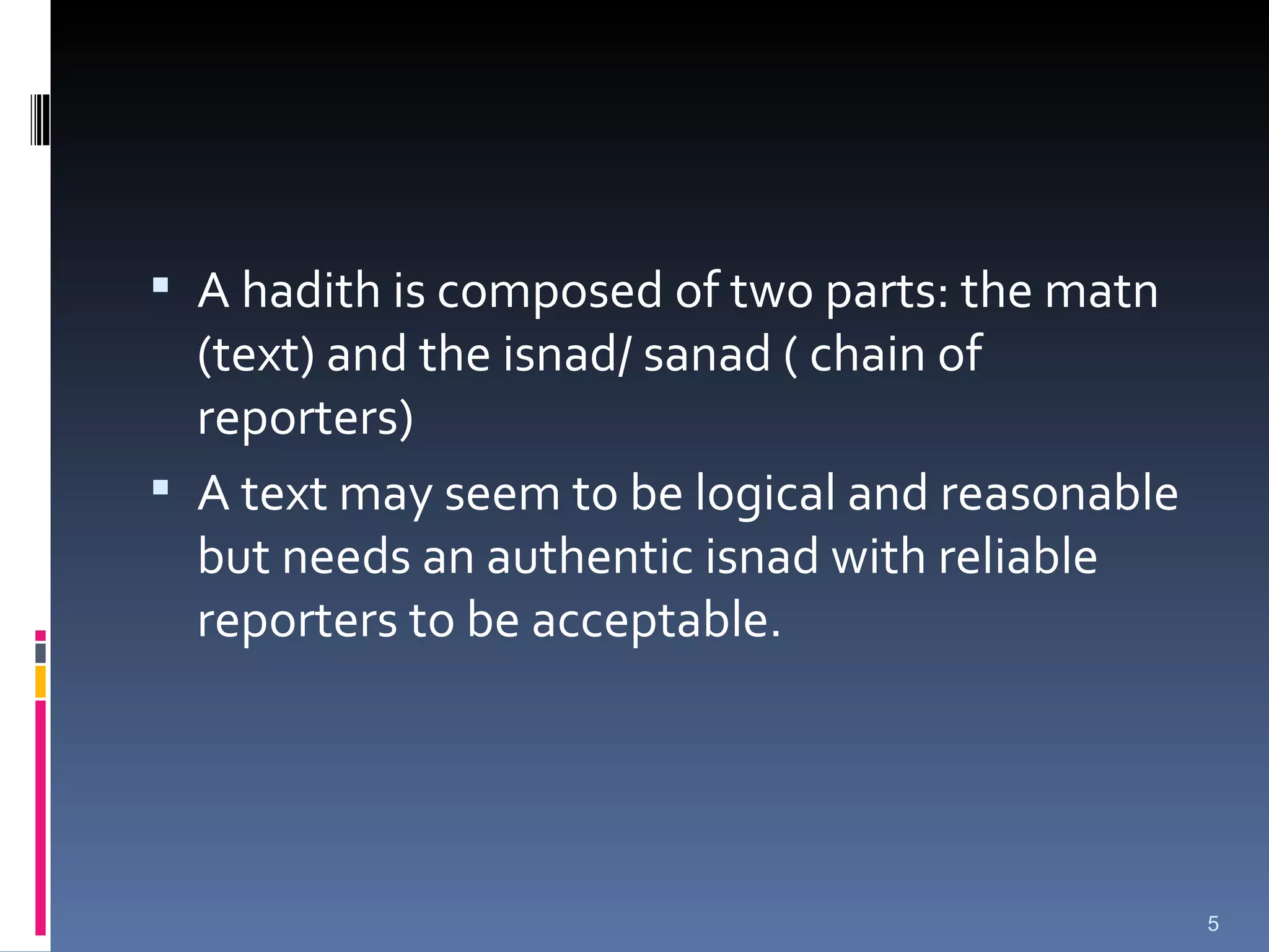 Science Of Hadith 1 (Introuduction) | PPT