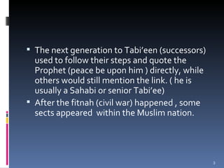 Science Of Hadith 1 (Introuduction) | PPT