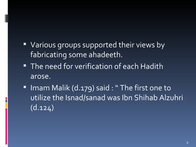 Science Of Hadith 1 (Introuduction) | PPT